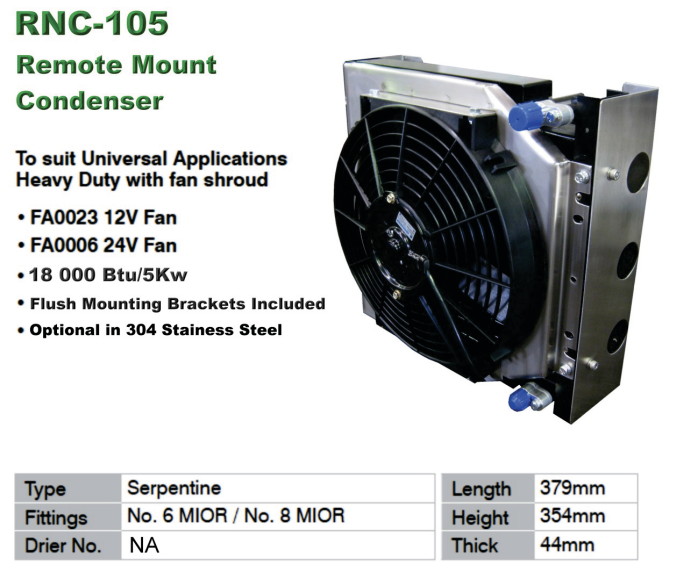 Rencool RNC-105 – Remote Mount Condenser - DC HVAC Systems LLC
